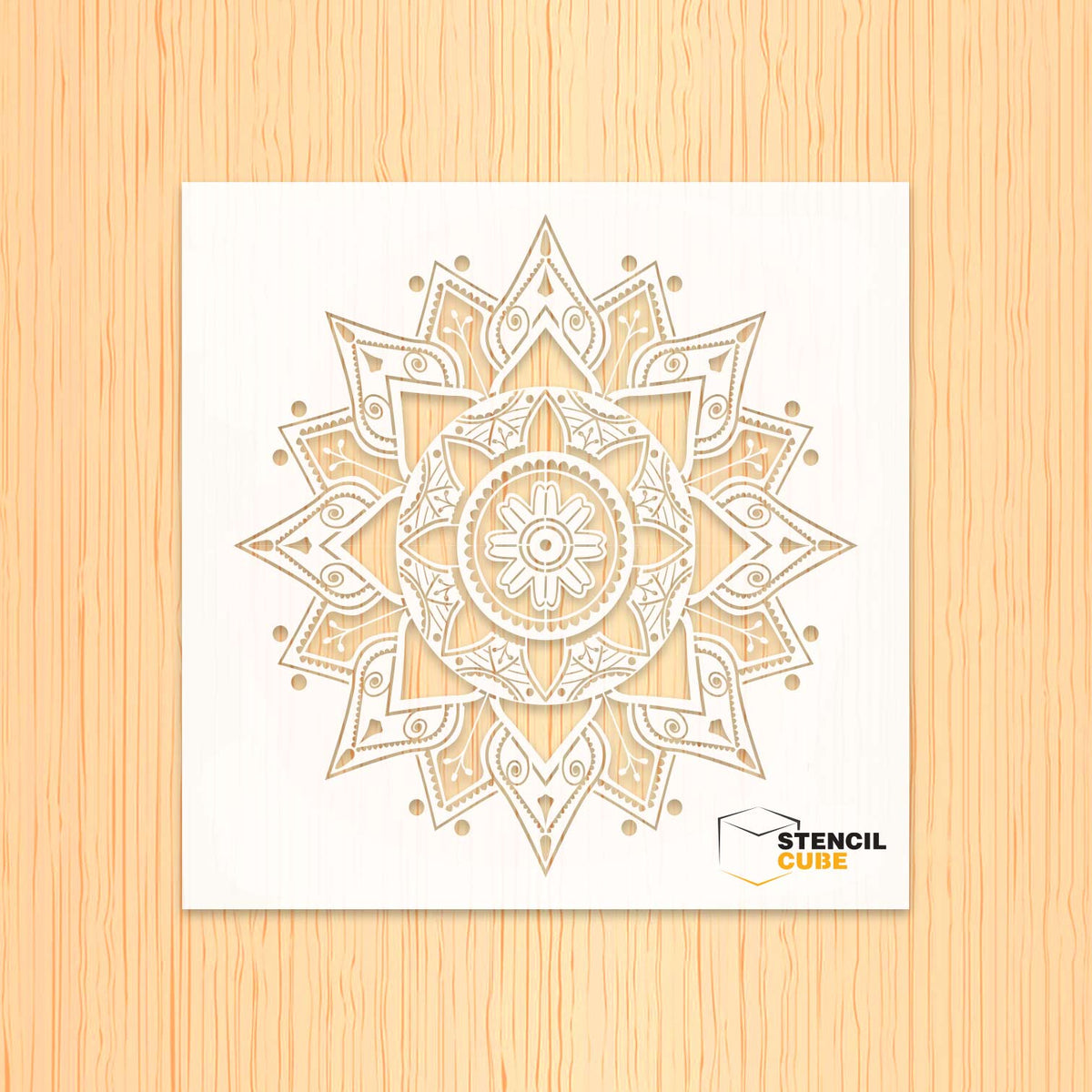 Simple Mandala Design Stencil – Stencilcube