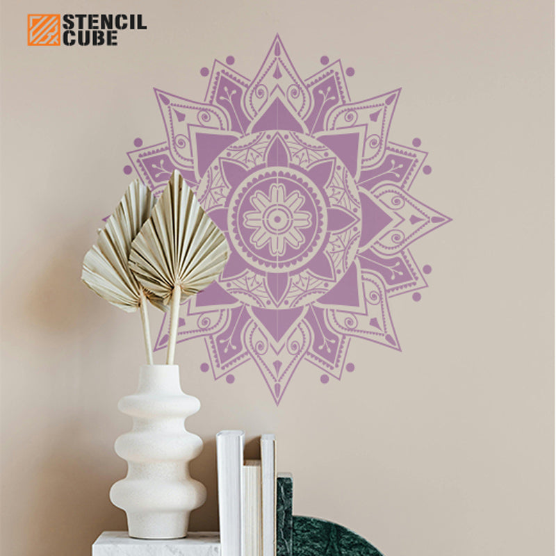 Simple Mandala Design Stencil – Stencilcube