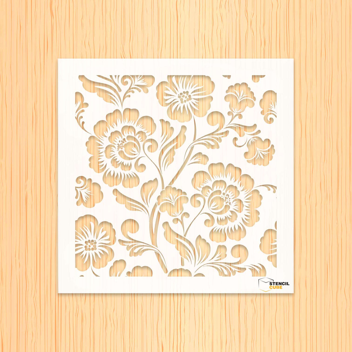 Classical Luxary Flower Pattern Stencil – Stencilcube