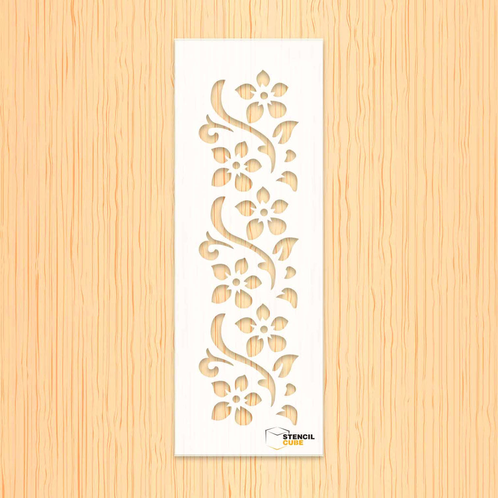 Border Flower Design Stencil – Stencilcube