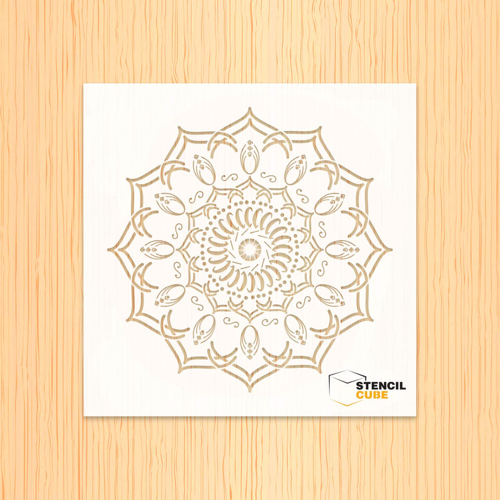 Lineal Art Mandala Stencil – Stencilcube
