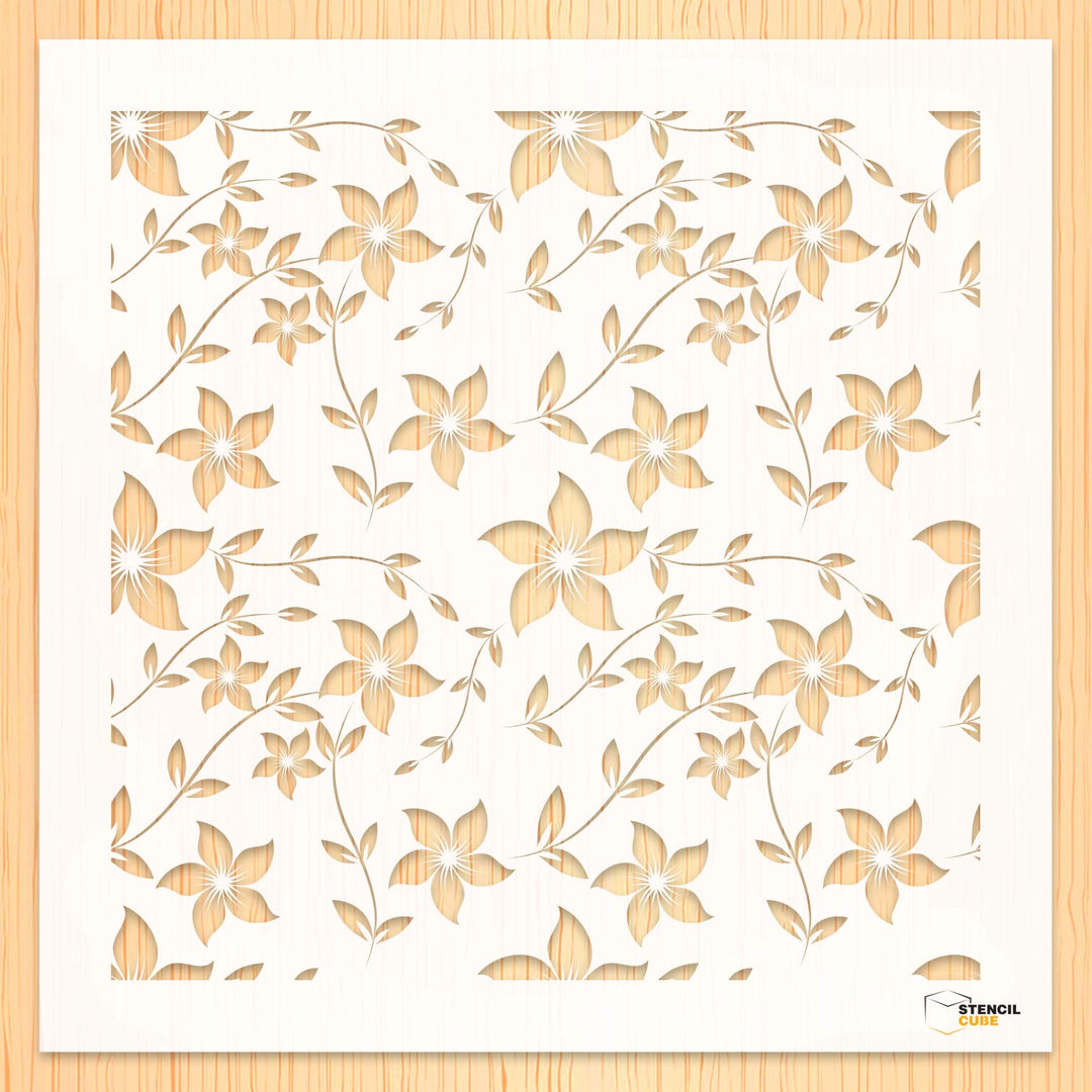 Beautiful floral pattern stencil – Stencilcube