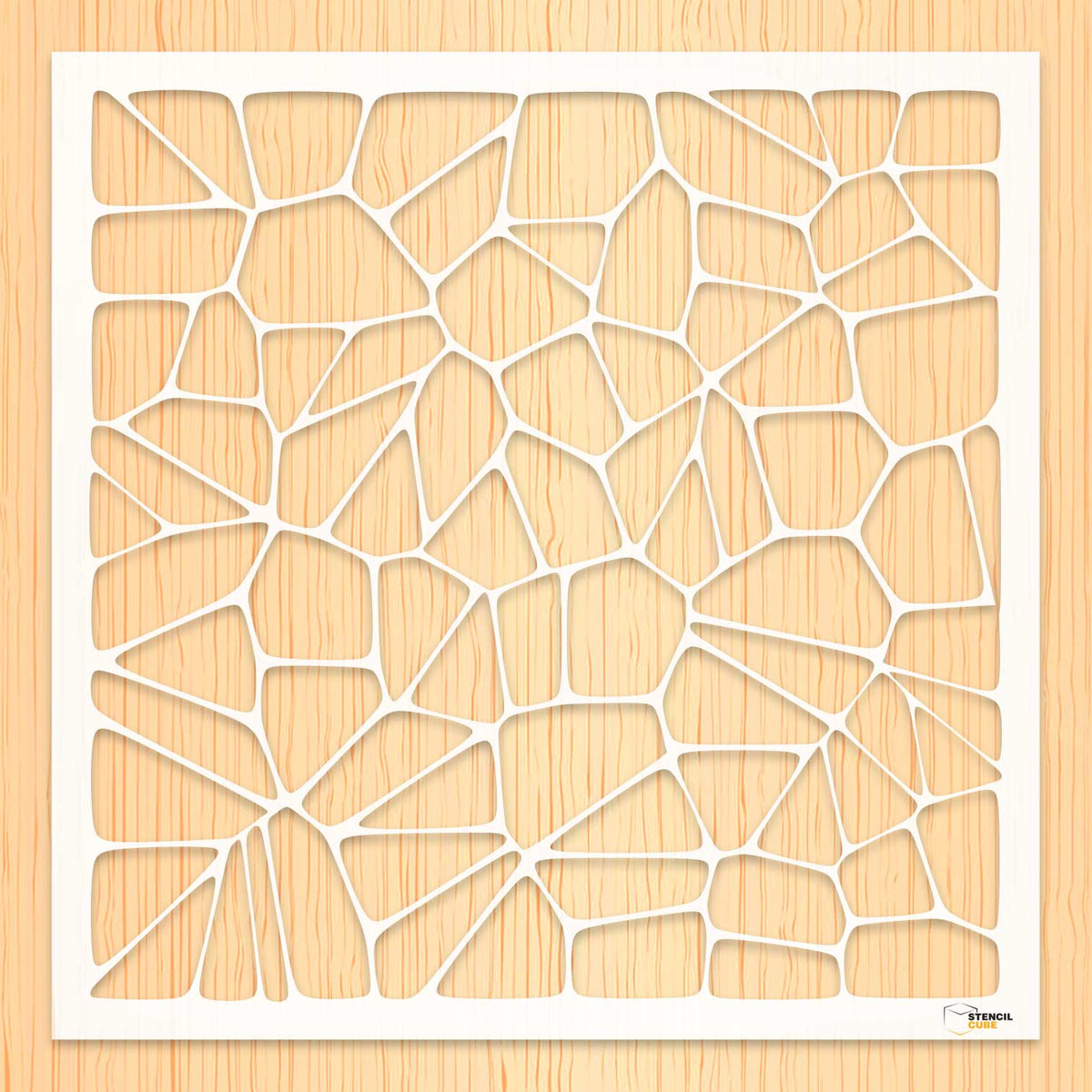 Cobblestone floor pattern stencil – Stencilcube