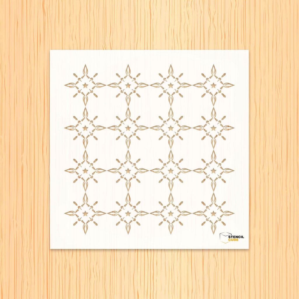 Seamless Wall Pattern With Star Stencil – Stencilcube