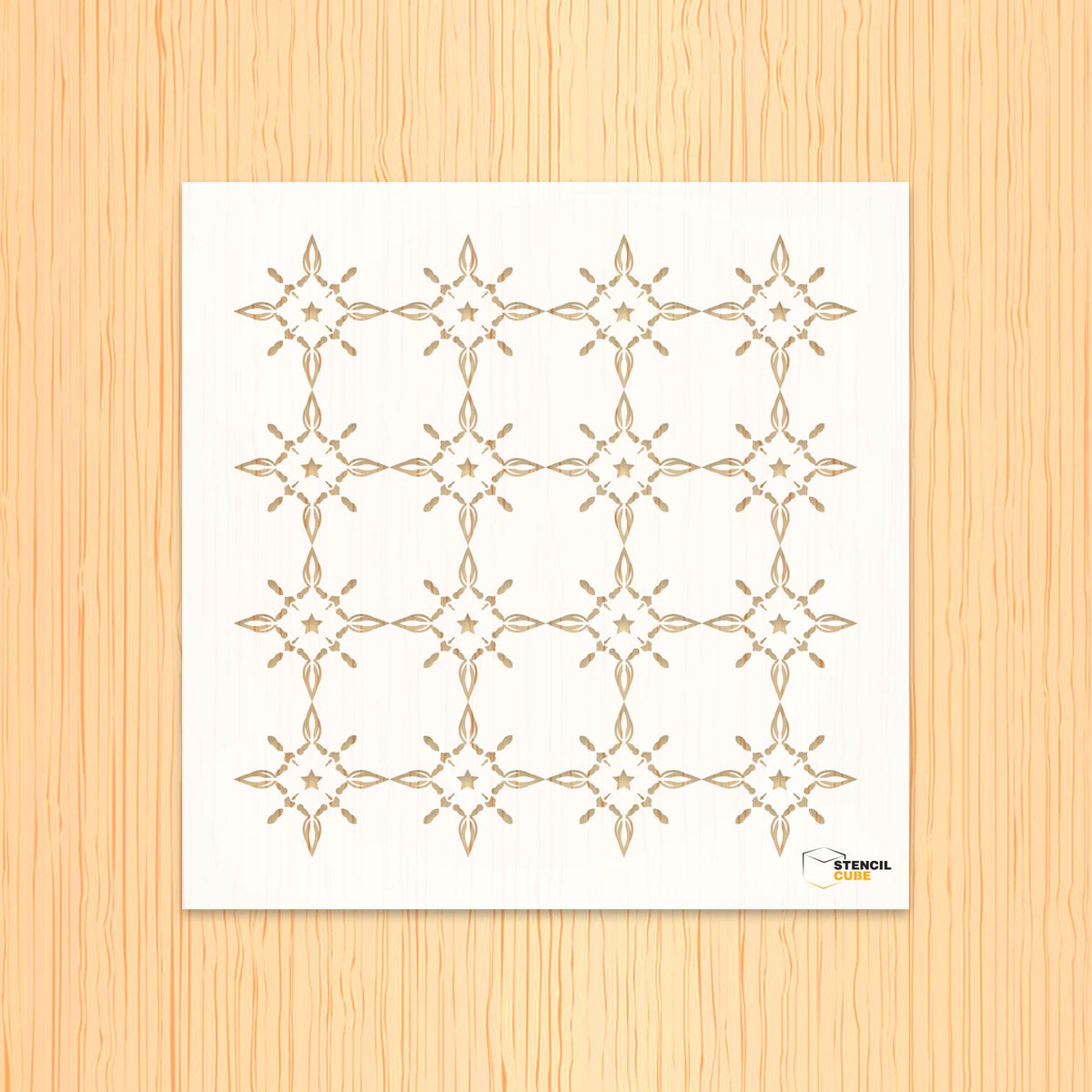 Seamless Wall Pattern With Star Stencil – Stencilcube