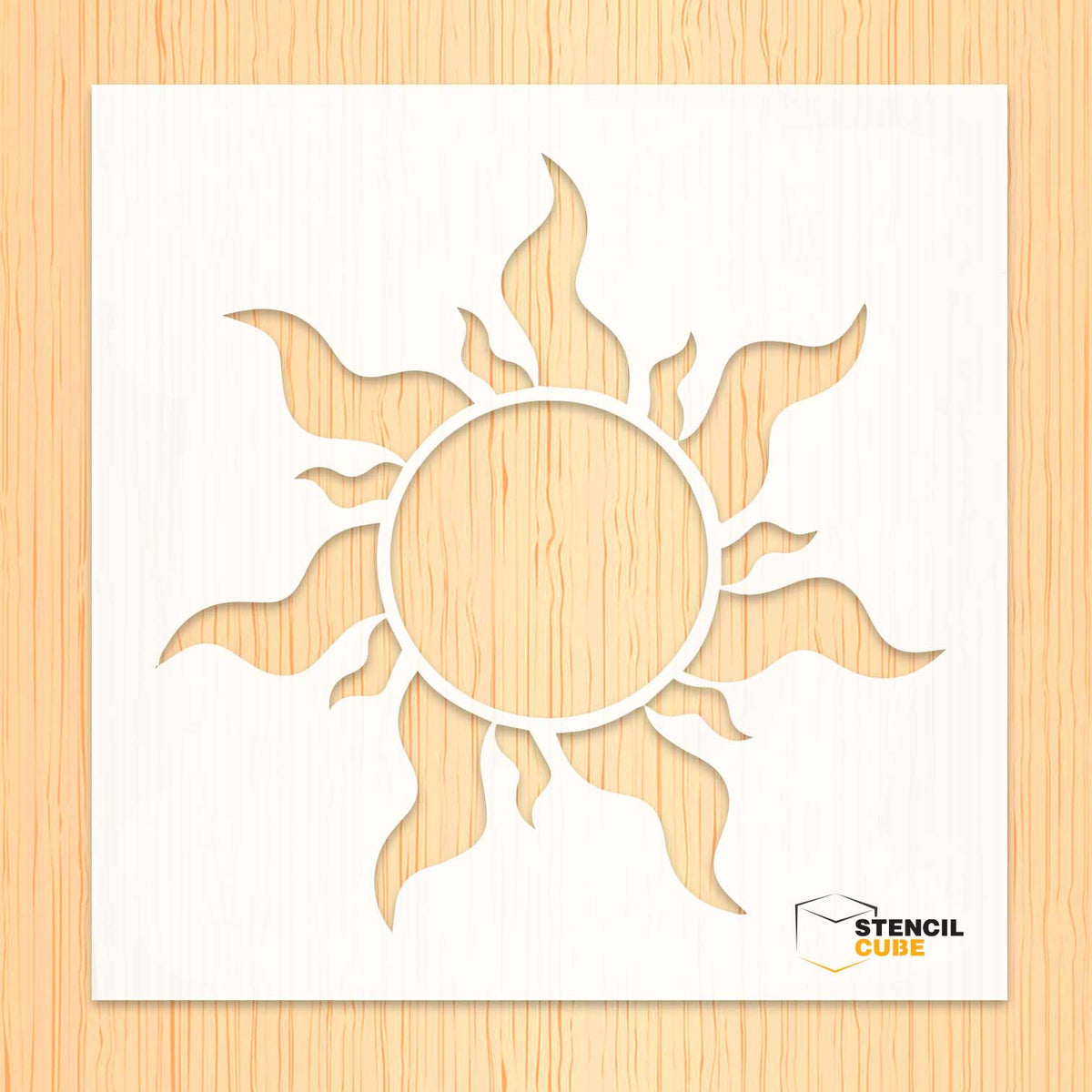 Tangled Sun Stencil – Stencilcube