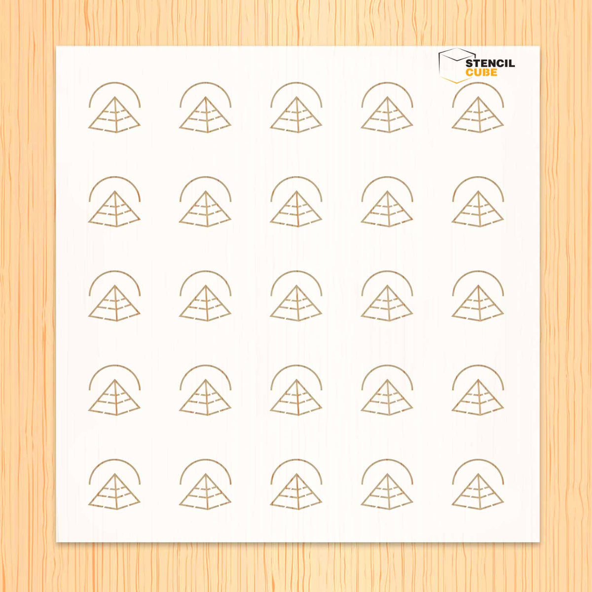 Egyptian Pyramid Pattern Stencil | Stencilcube