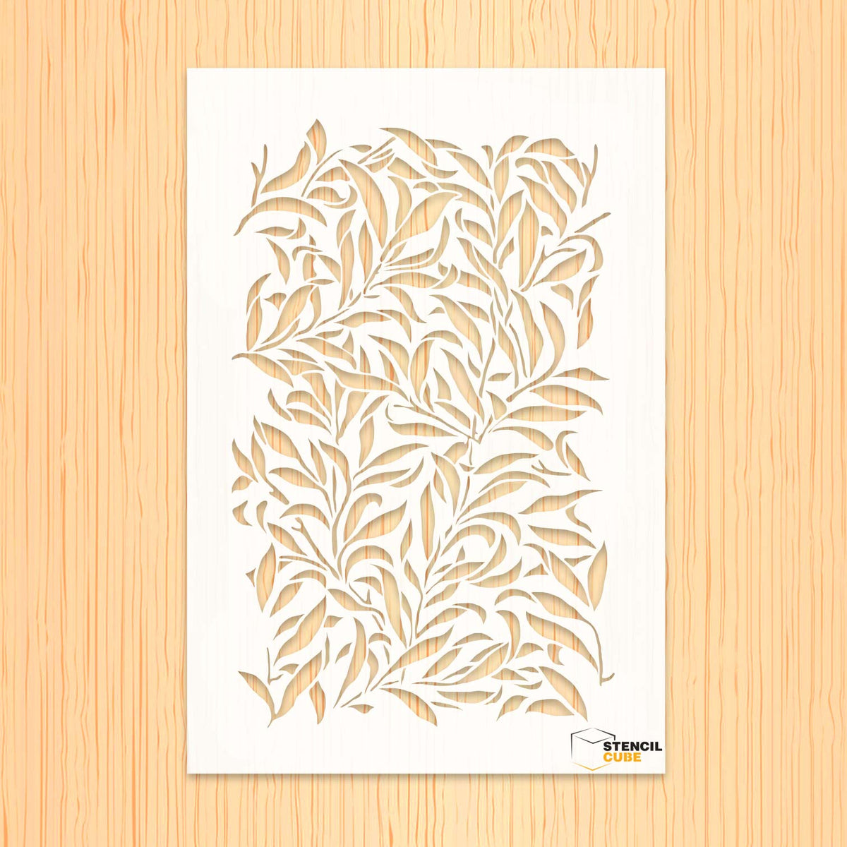Leaf Wall Pattern Stencil | Stencilcube